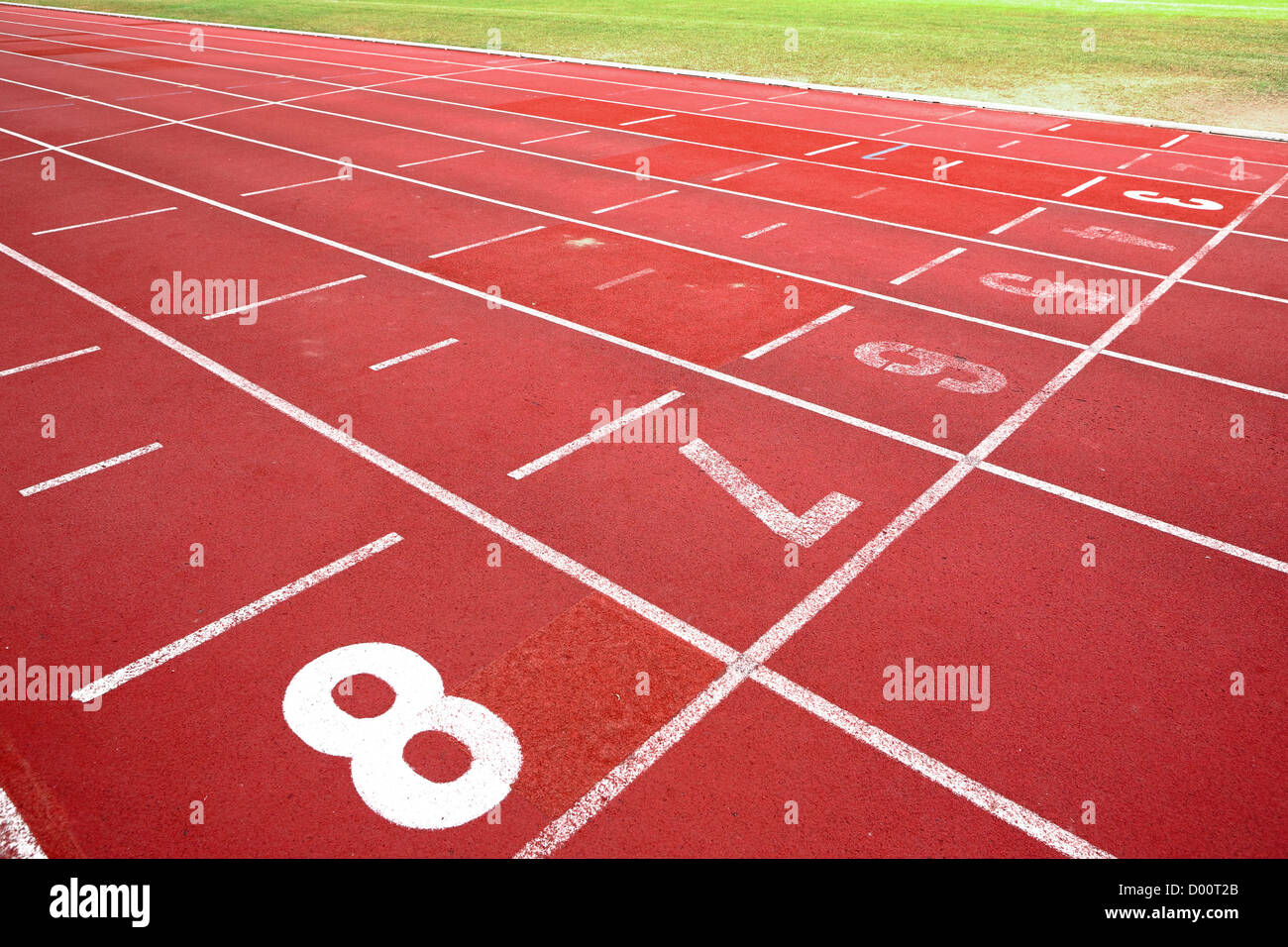 lanes of running track Stock Photo - Alamy