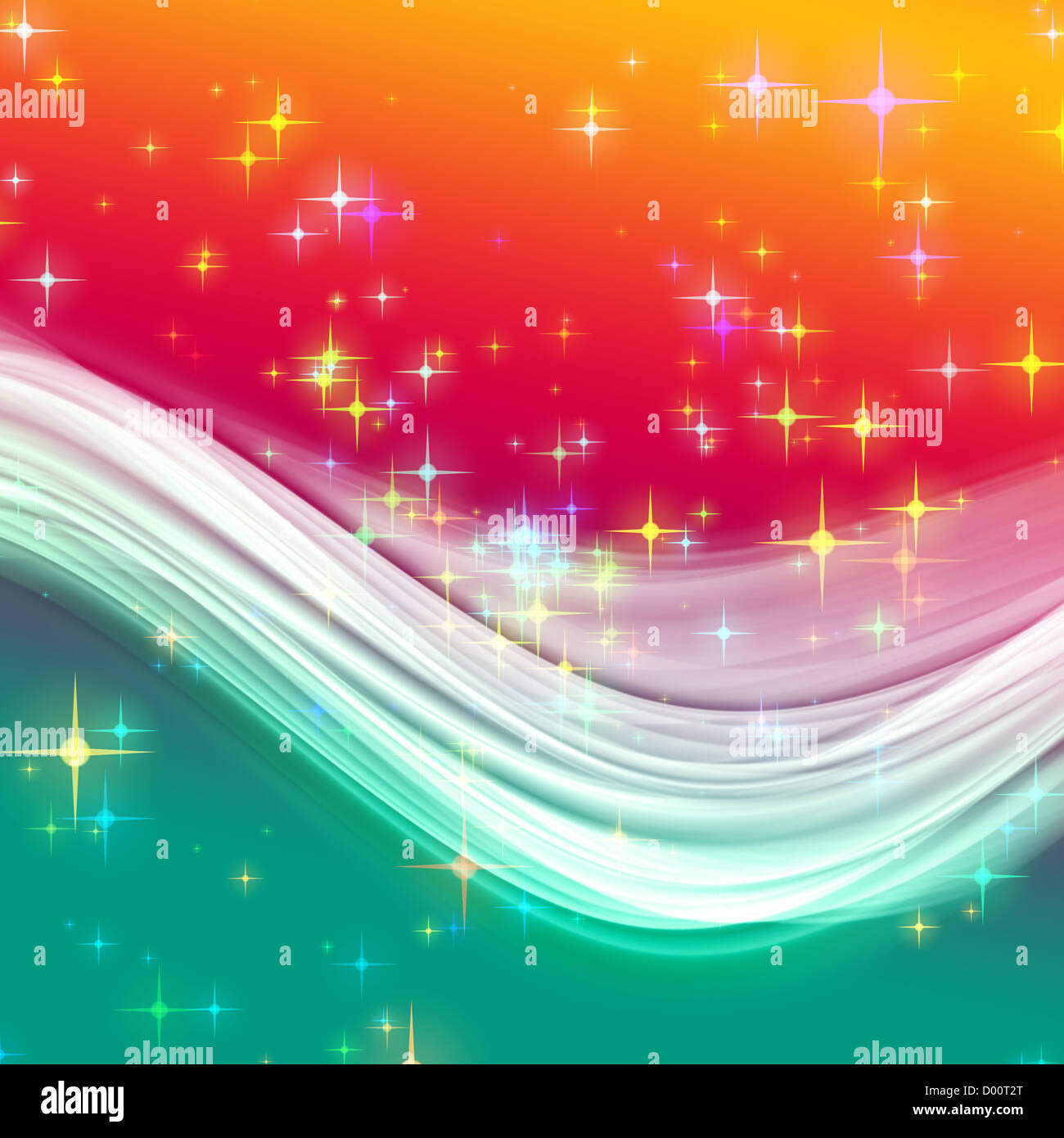 Fantastic Christmas wave design with glowing stars Stock Photo - Alamy