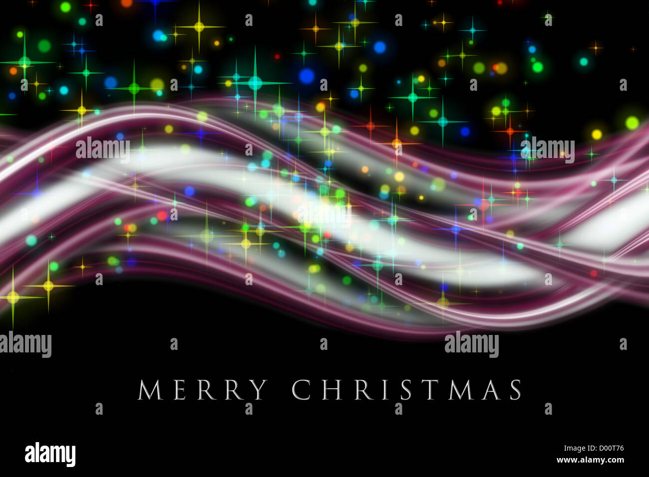 Fantastic Christmas wave design with glowing stars Stock Photo - Alamy