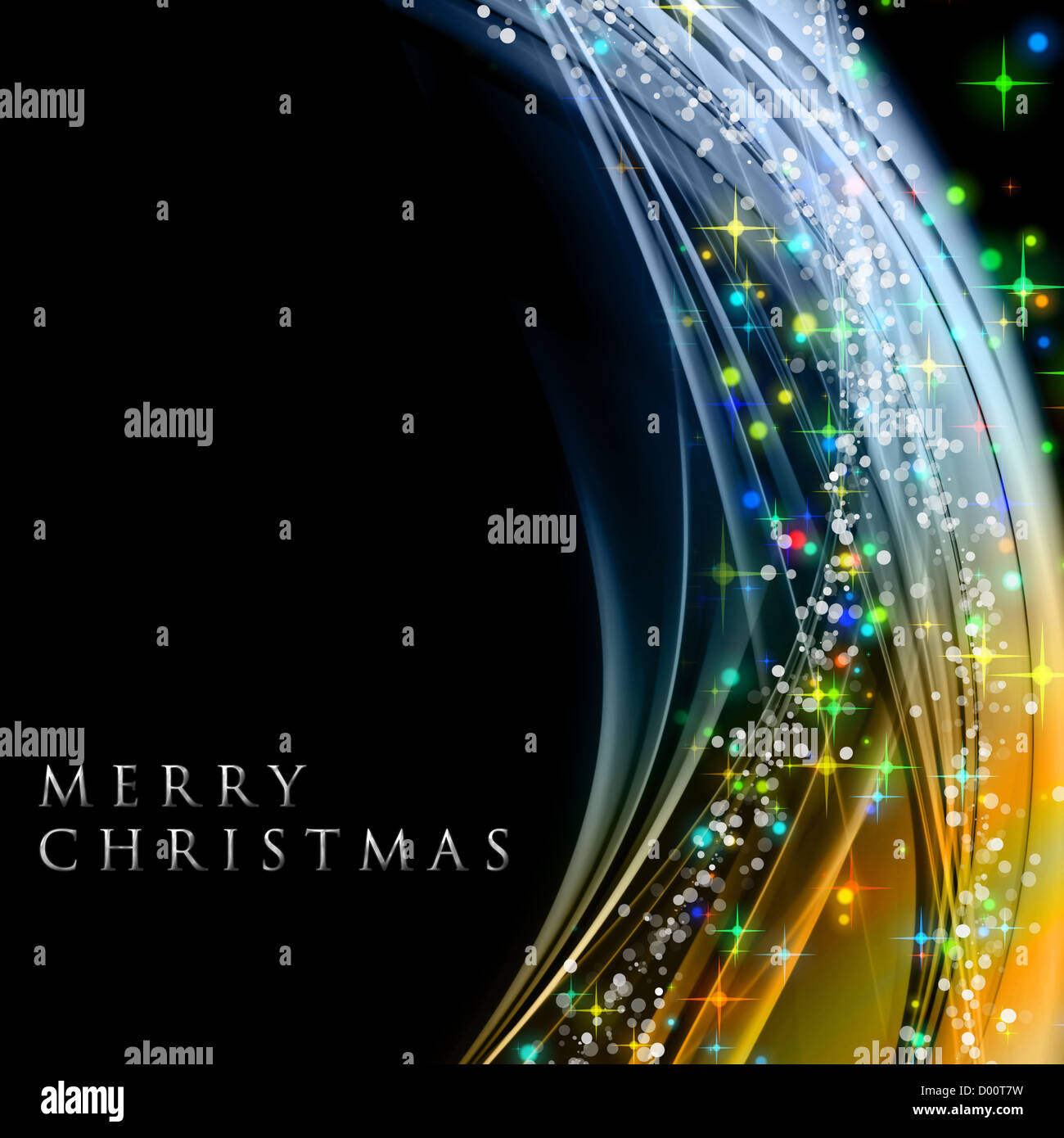 Fantastic Christmas wave design with glowing stars Stock Photo - Alamy
