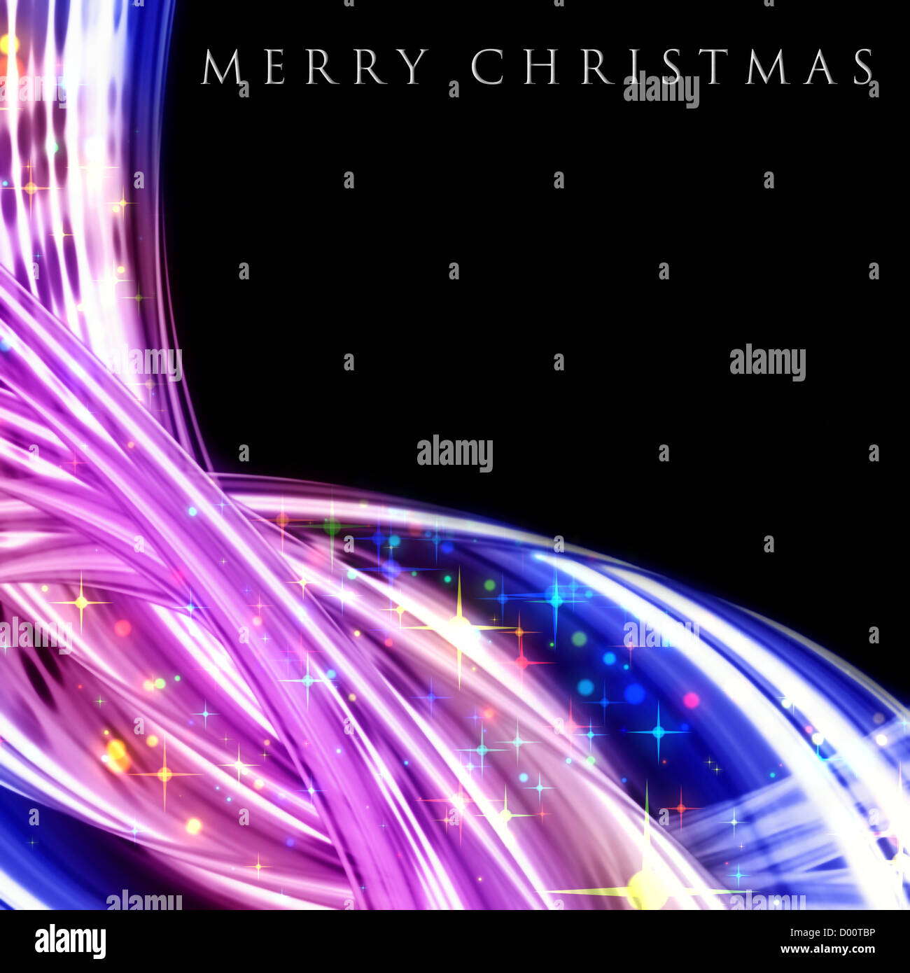 Fantastic Christmas wave design with glowing stars Stock Photo - Alamy