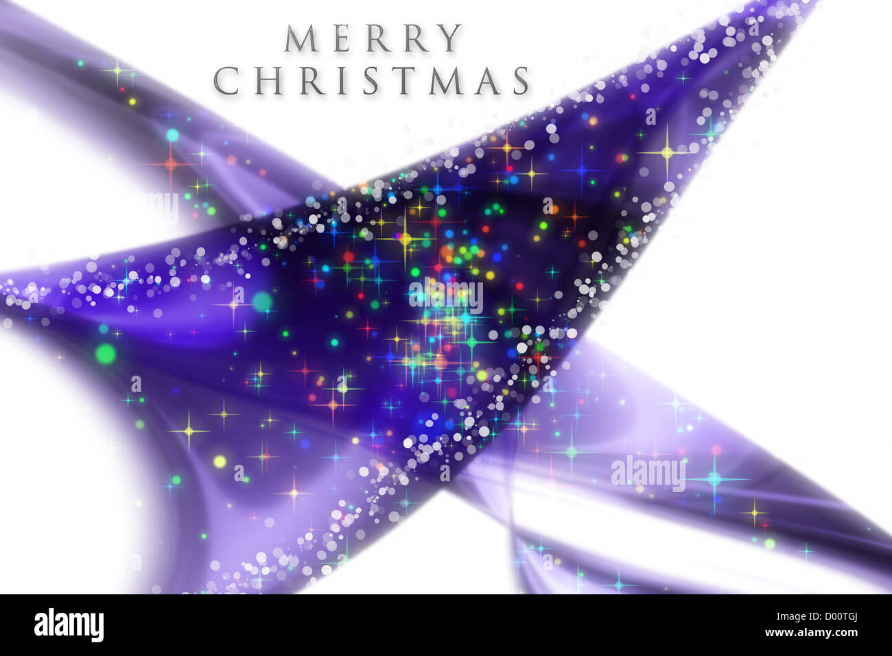 Fantastic Christmas wave design with snowflakes and glowing stars Stock ...