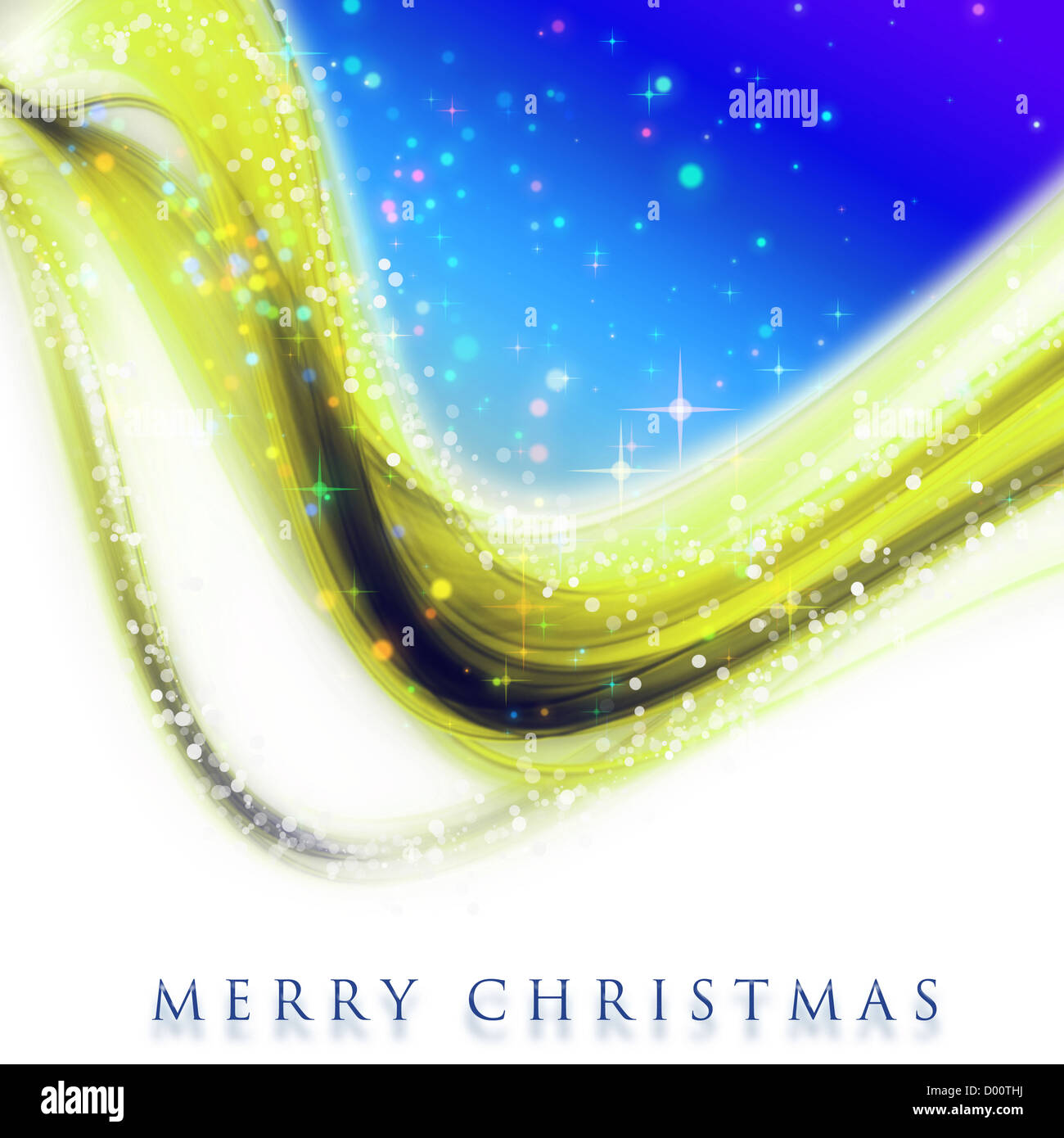 Fantastic Christmas wave design with snowflakes and glowing stars Stock ...