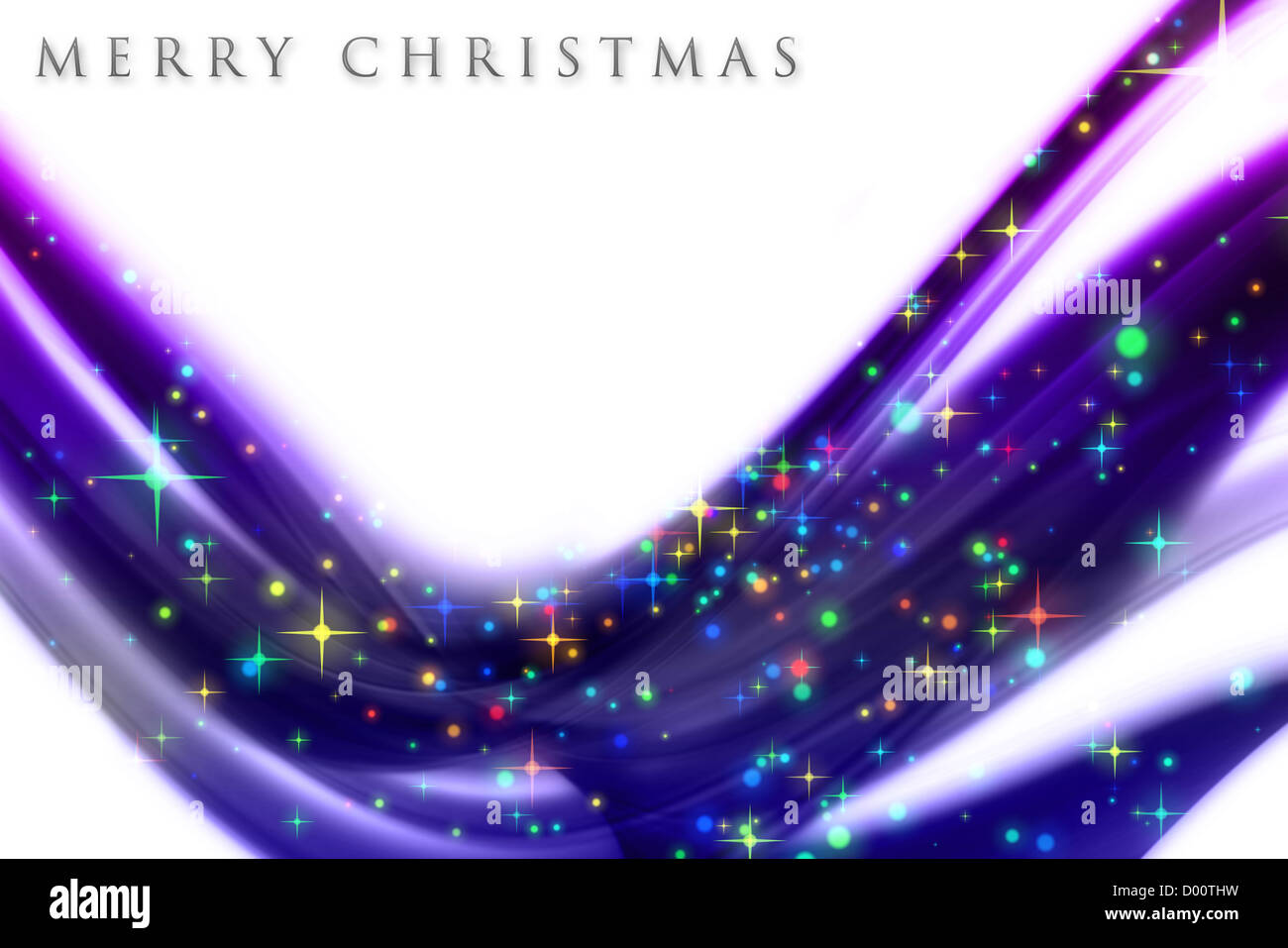 Fantastic Christmas wave design with glowing stars Stock Photo - Alamy