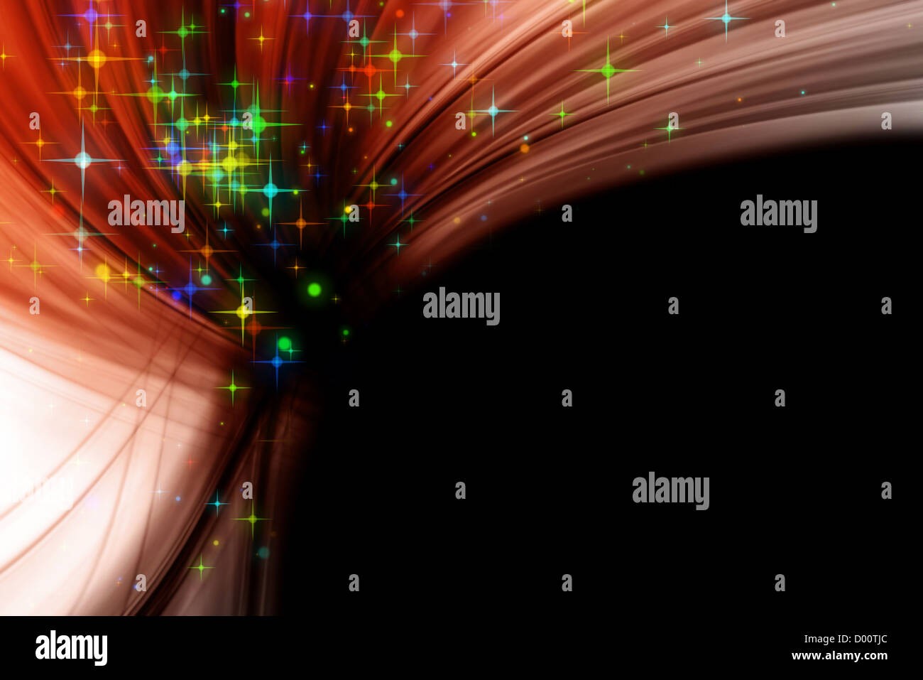 Fantastic Christmas wave design with glowing stars Stock Photo - Alamy