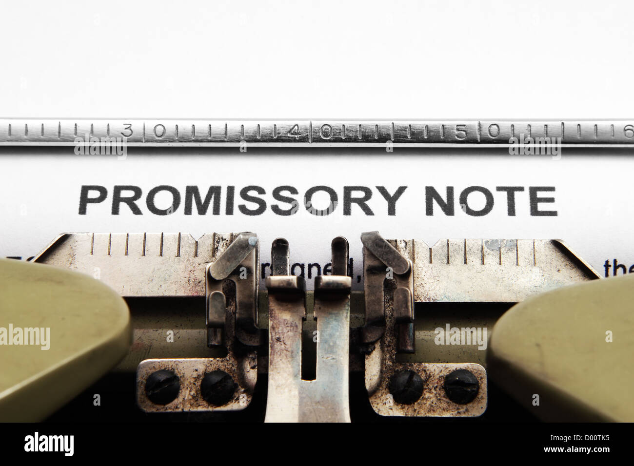 Document on typewriter Stock Photo - Alamy