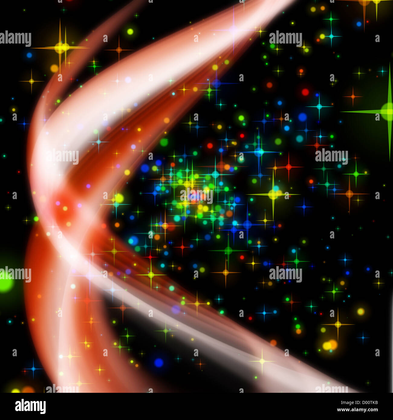 Fantastic Christmas wave design with glowing stars Stock Photo - Alamy