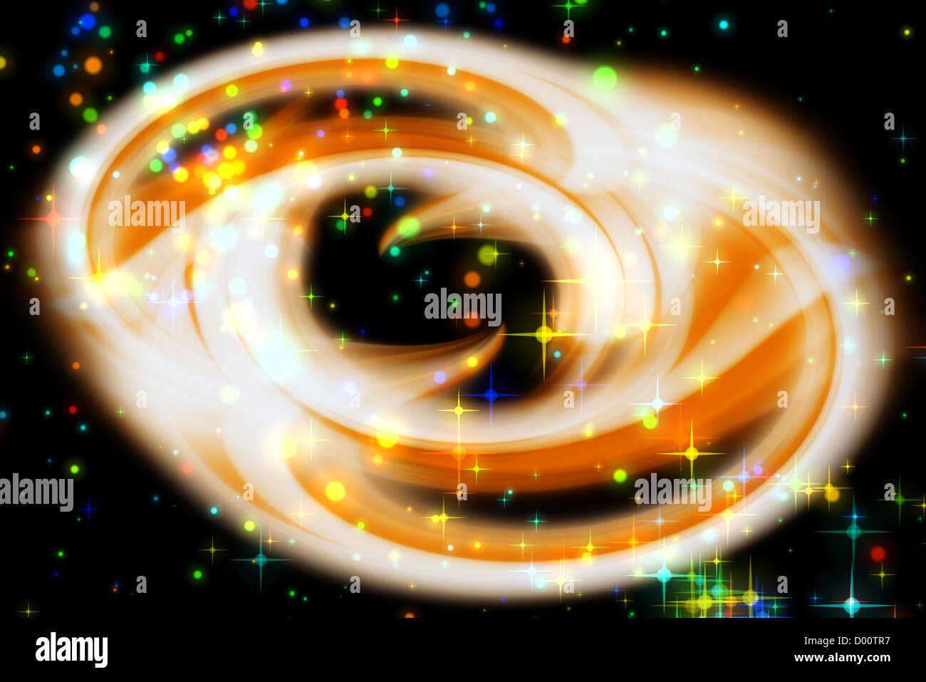 Fantastic Christmas wave design with glowing stars Stock Photo - Alamy