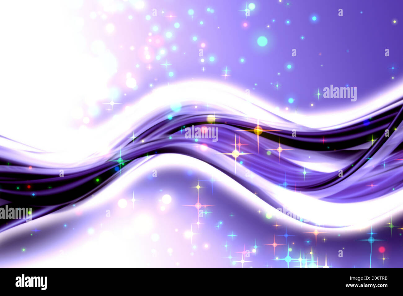 Fantastic Christmas wave design with glowing stars Stock Photo - Alamy