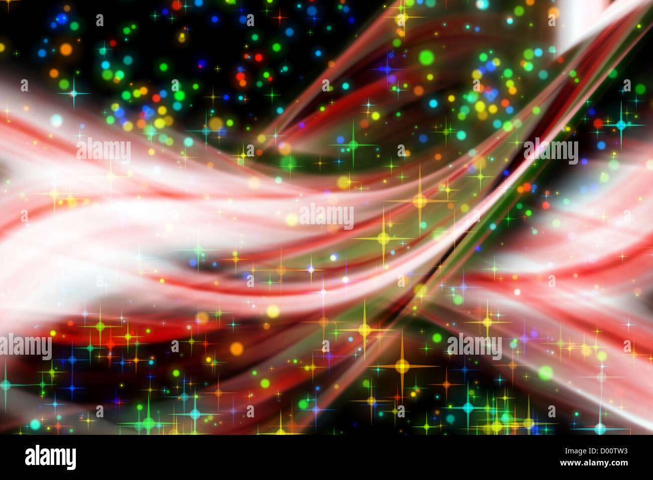Fantastic Christmas wave design with glowing stars Stock Photo - Alamy