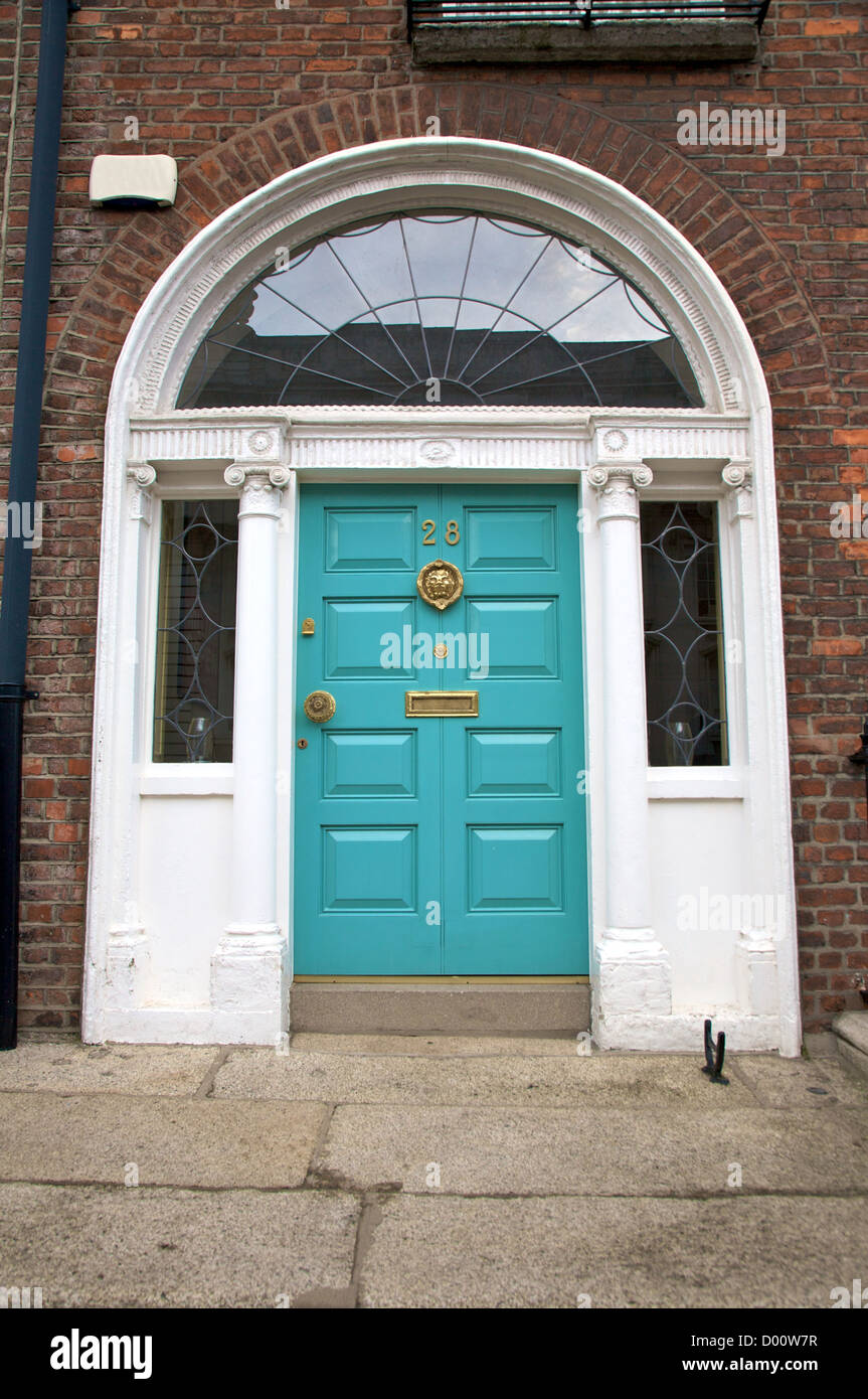 classic door typical of dublin in ireland Stock Photo - Alamy