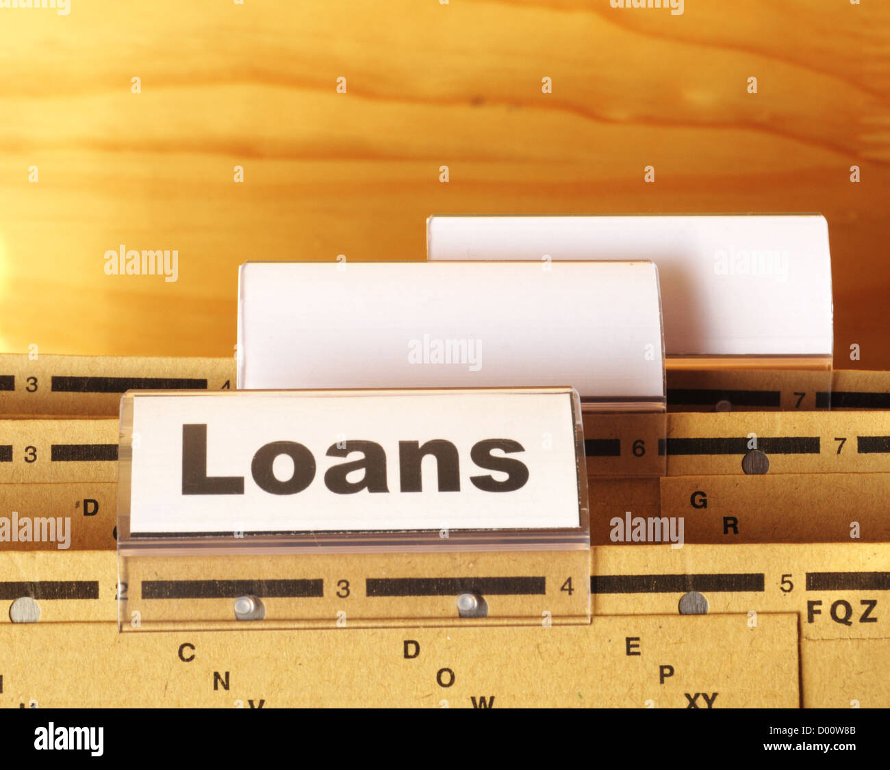 loan application in business folder showing financial investment ...