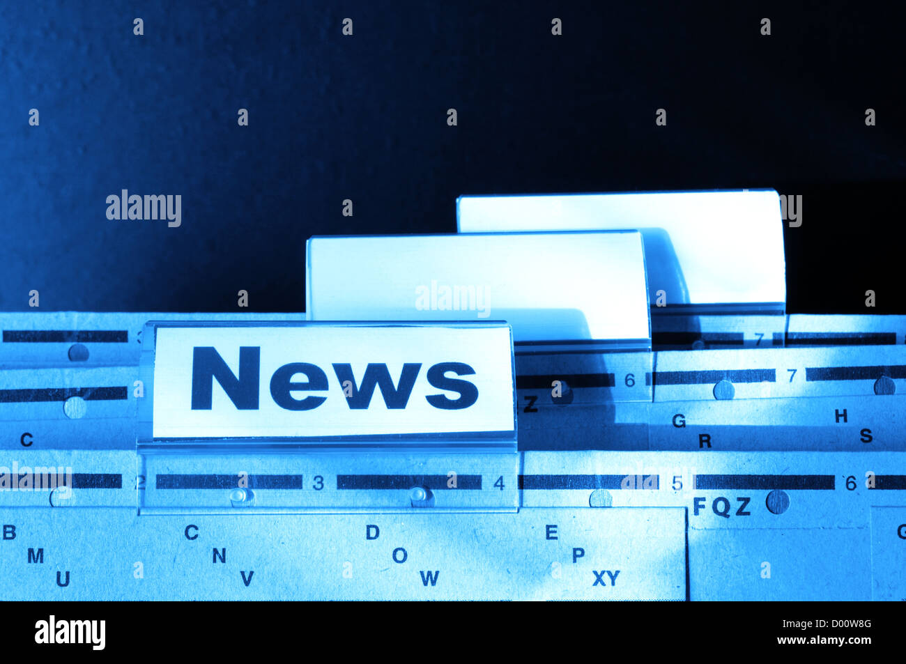 news or newsletter concept with word on folder register in business ...