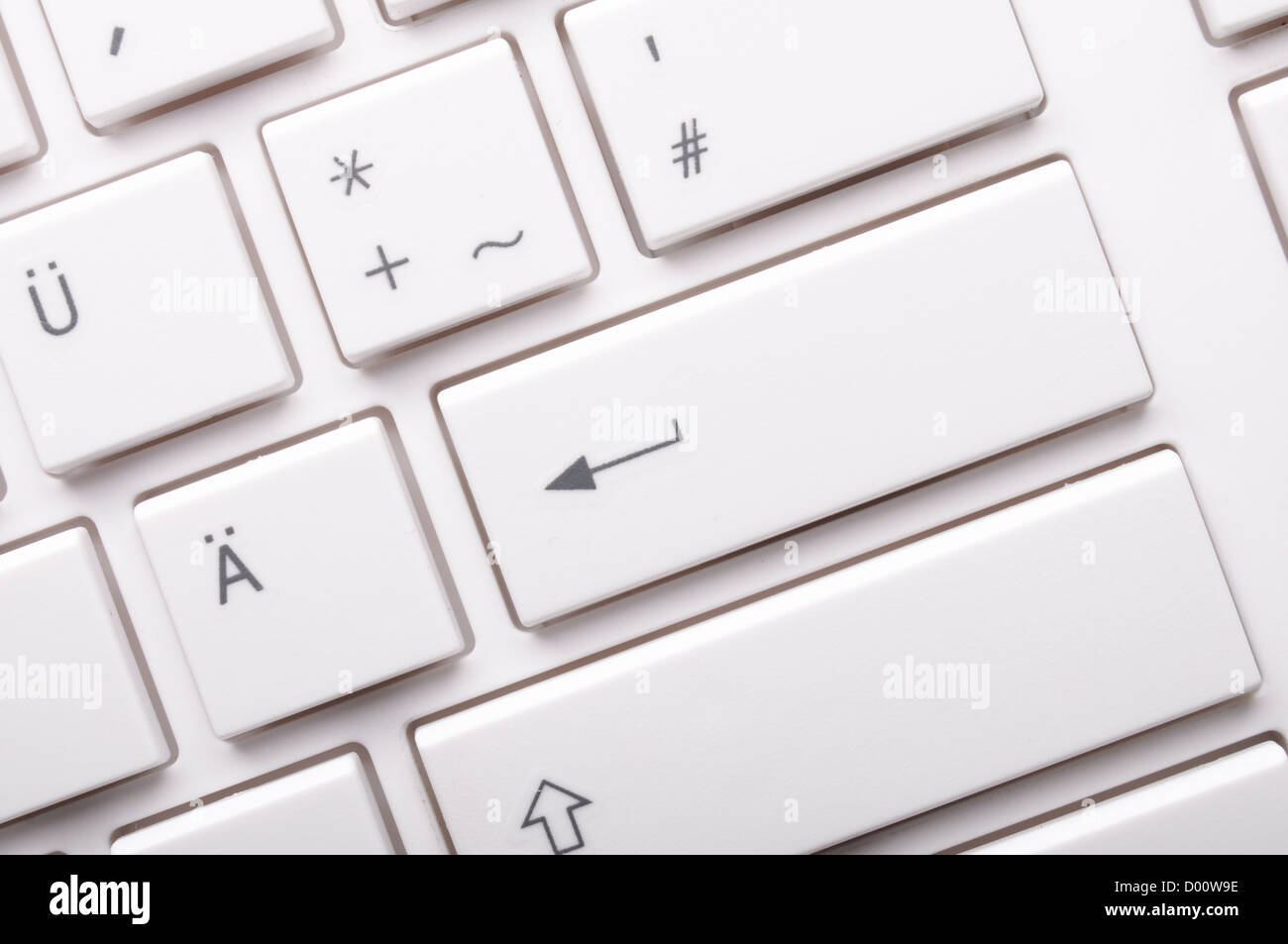 computer keyboard in white showing modern office work concept Stock ...