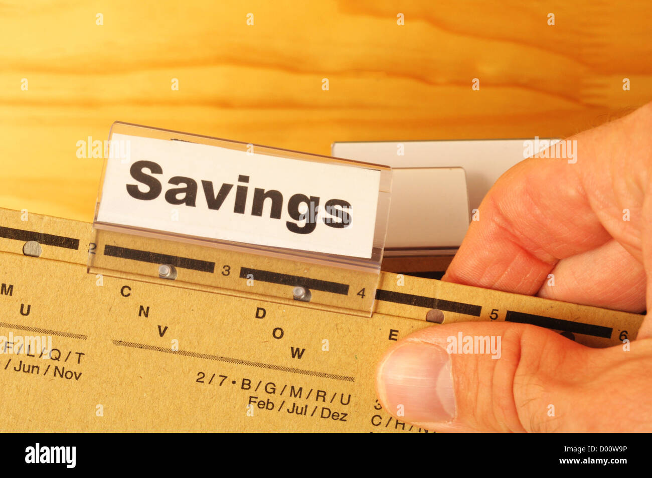 savings word on business folder showing saving money concept Stock ...