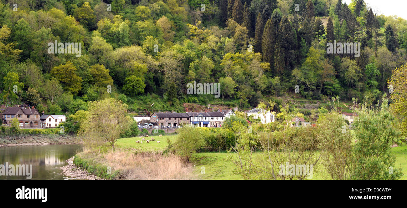 A panoramic image of the village of Tintern in South Wales, U.K Stock ...