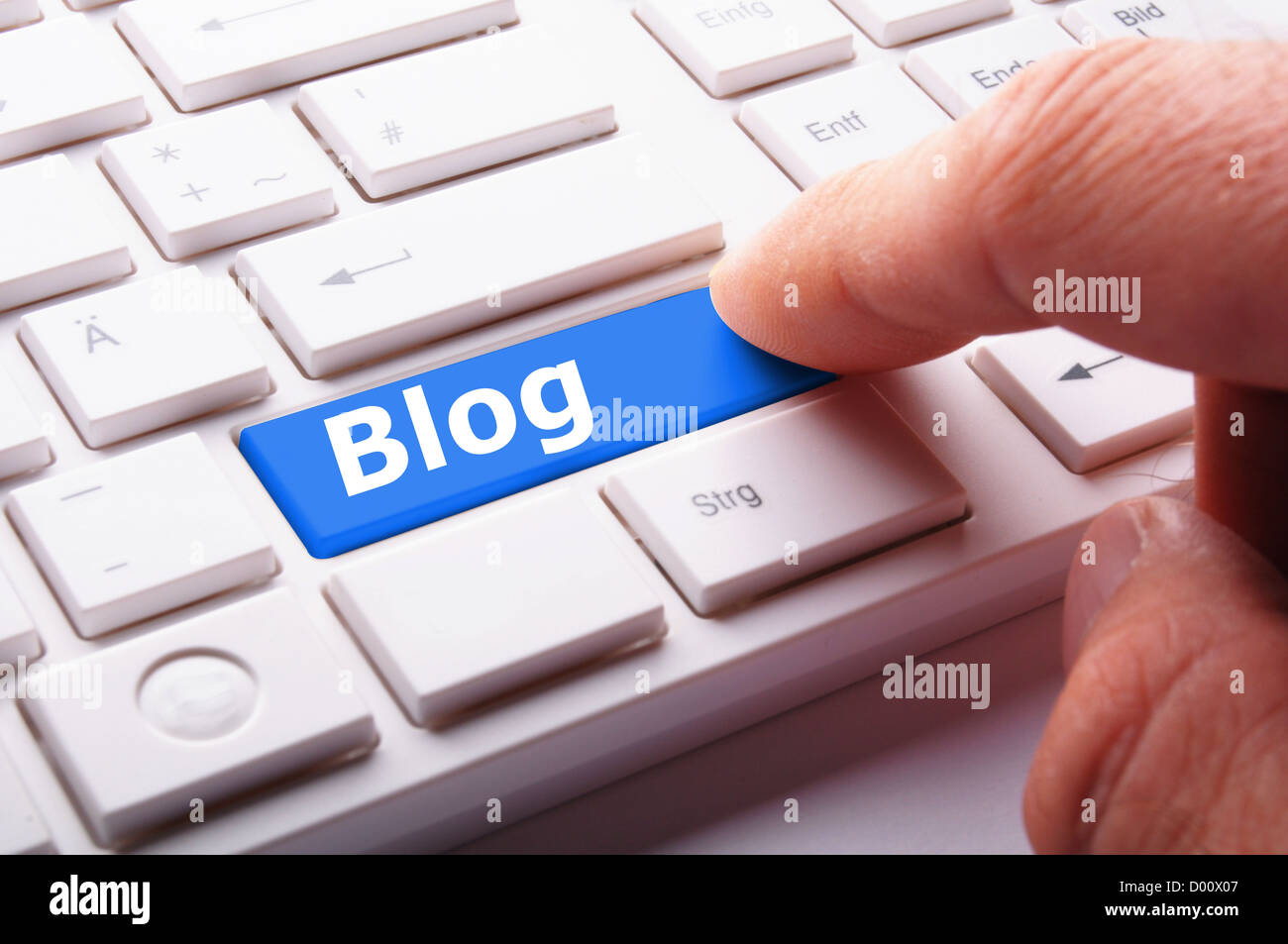 blog key on keyboard showing internet communication concept Stock Photo ...