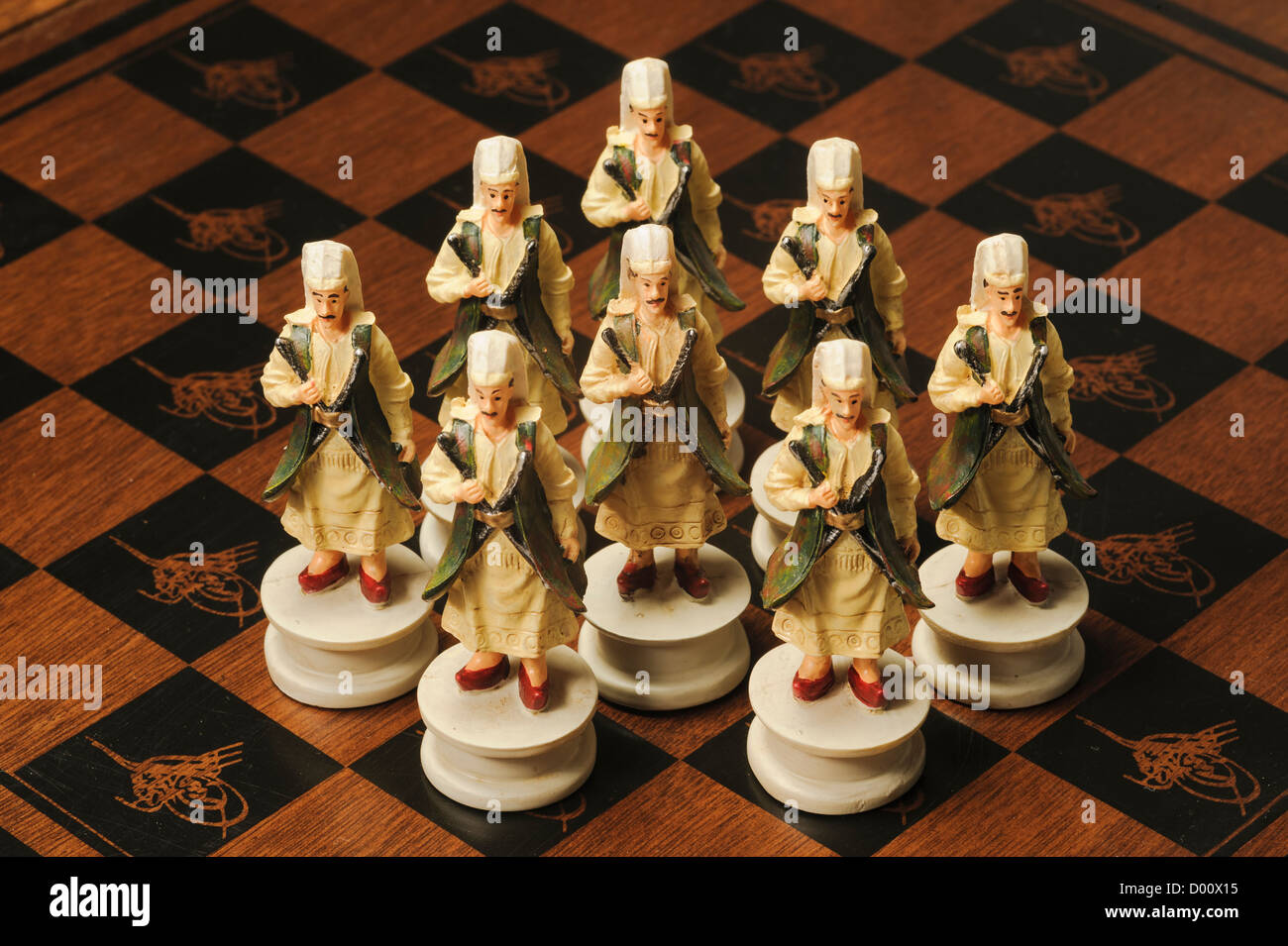 Ottoman soldier pawn on sultan's signature chessboard Stock Photo - Alamy
