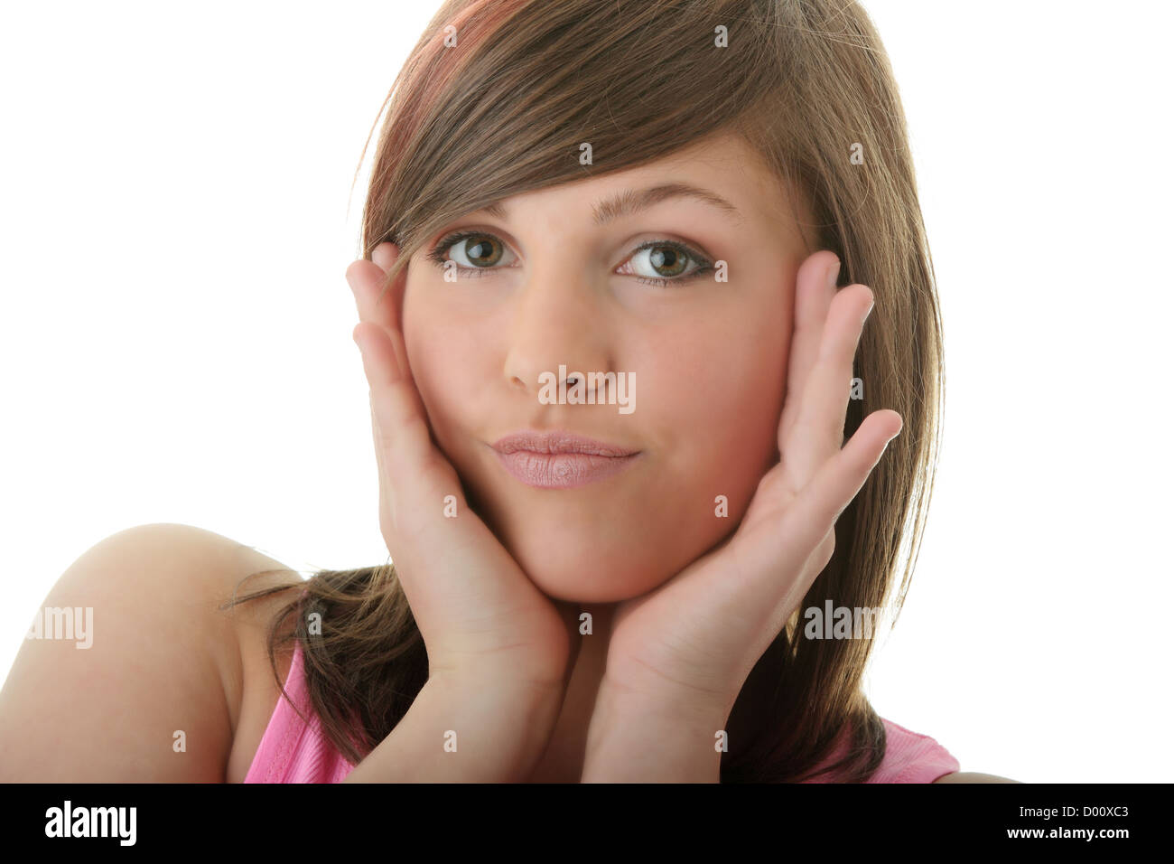 Young woman with expression portrait Stock Photo - Alamy