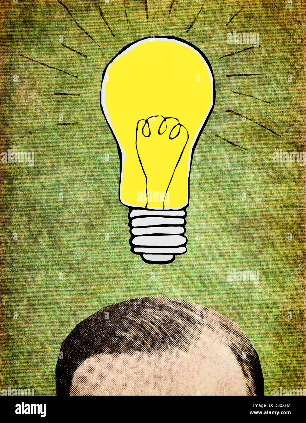 Light bulb head hi-res stock photography and images - Alamy