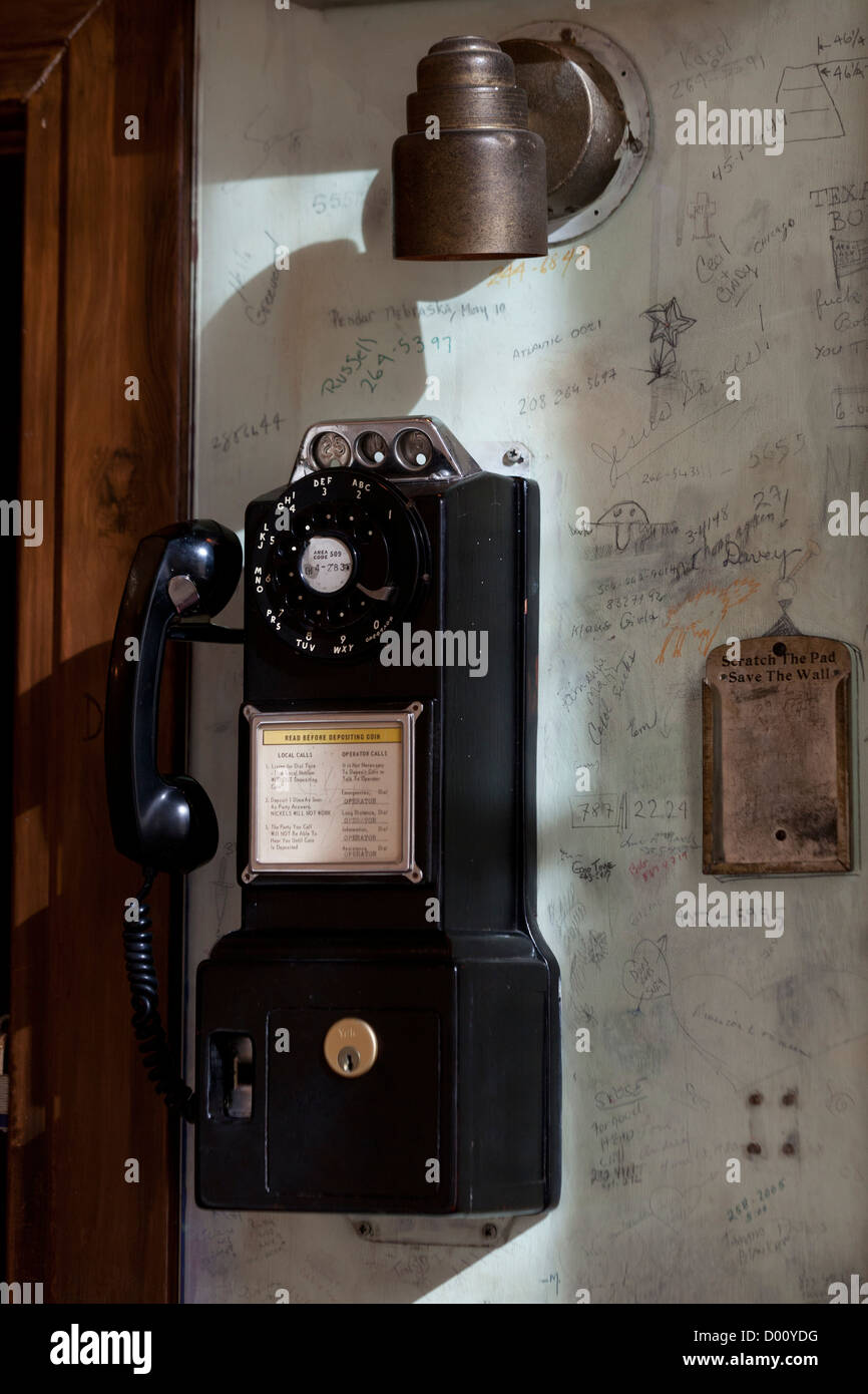 Vintage Rotary Pay Phone Old High Resolution Stock Photography and ...