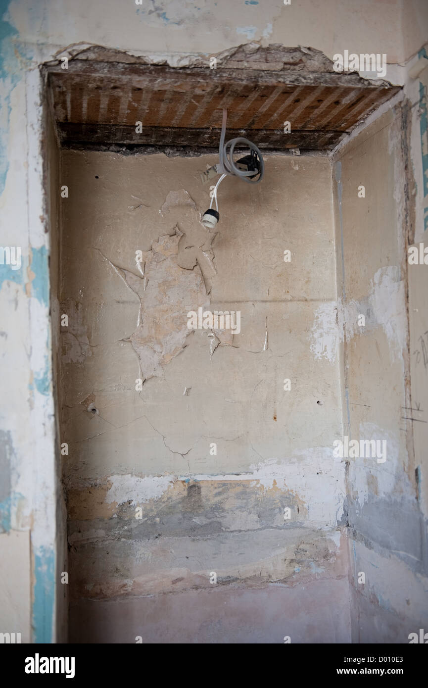 Internal repair work and electrical re wiring Stock Photo - Alamy