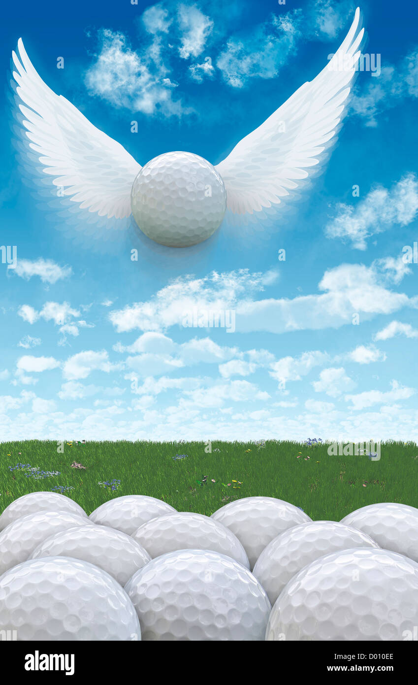 Illustration amazing golf ball wings hi-res stock photography and ...