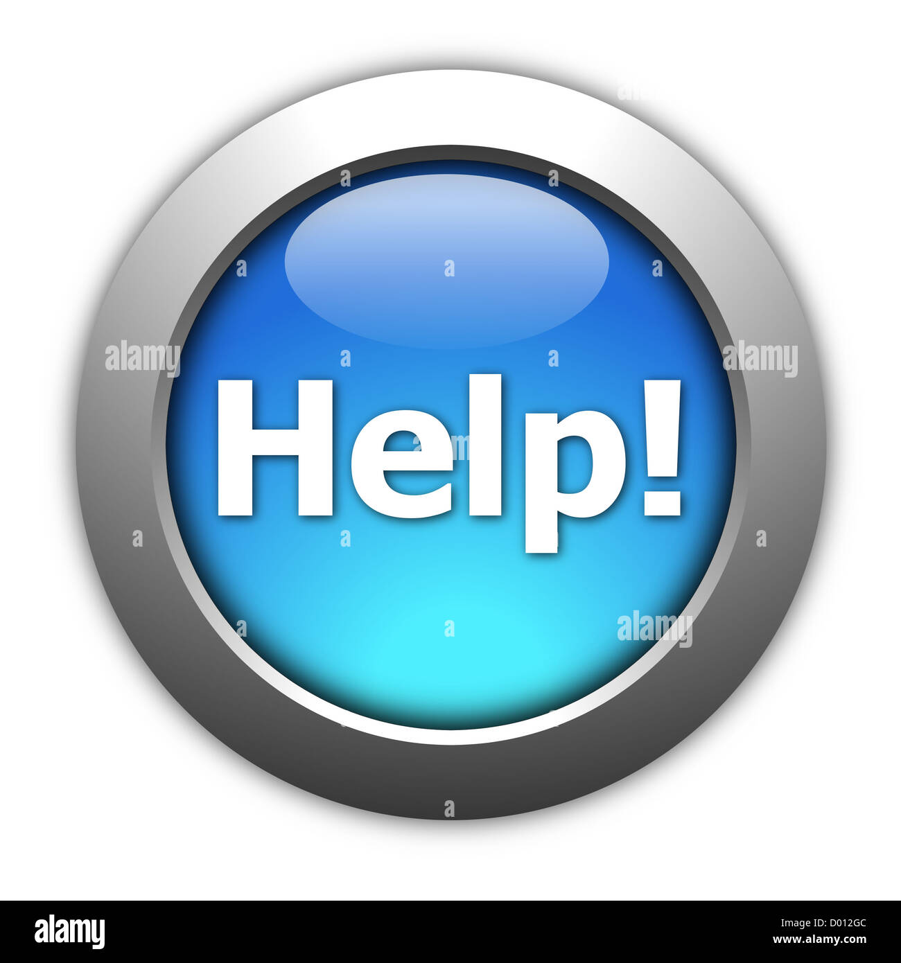 illustration of glossy help internet button isolated on white Stock ...