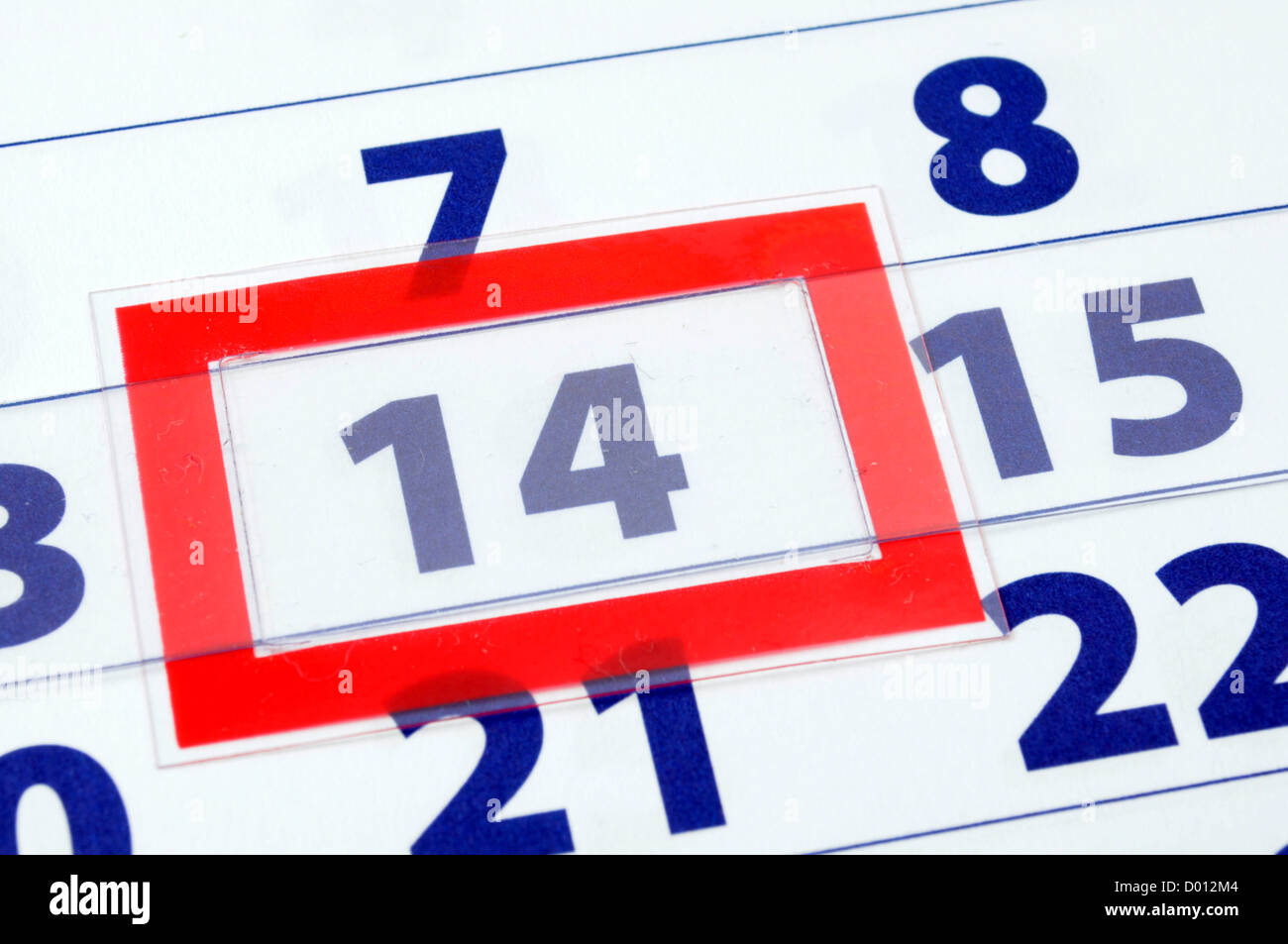 calendar date showing day week and month of the year Stock Photo - Alamy
