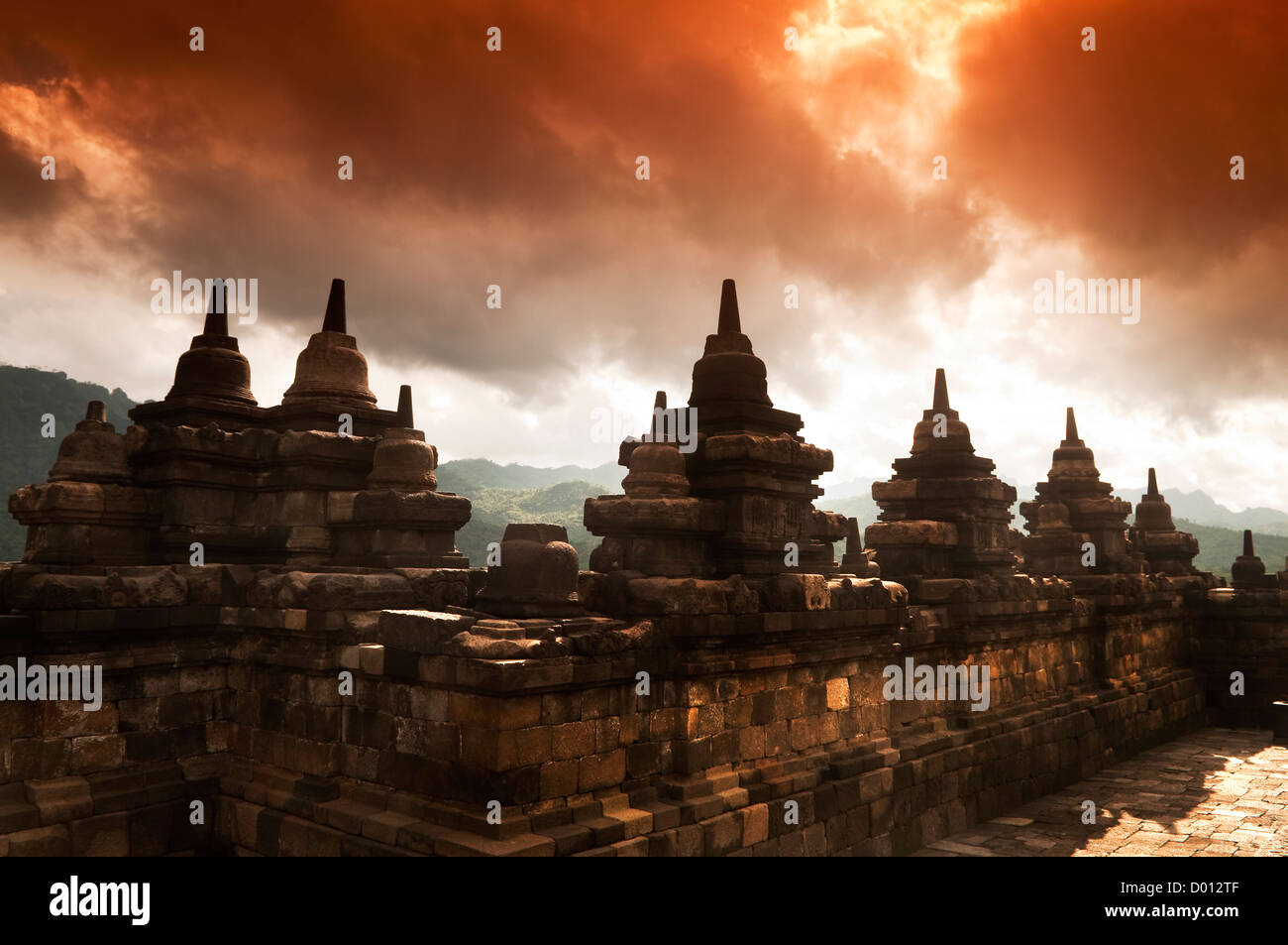 Borobudur Ruins at Yogyakarta, Central Java, Indonesia Stock Photo - Alamy