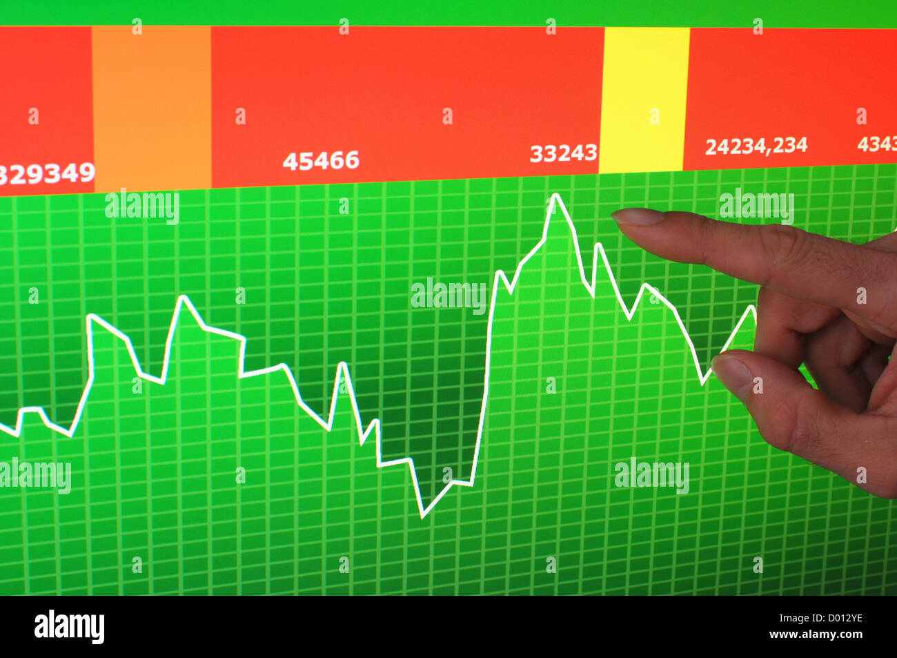 financial diagram chart or graph from the economy Stock Photo - Alamy