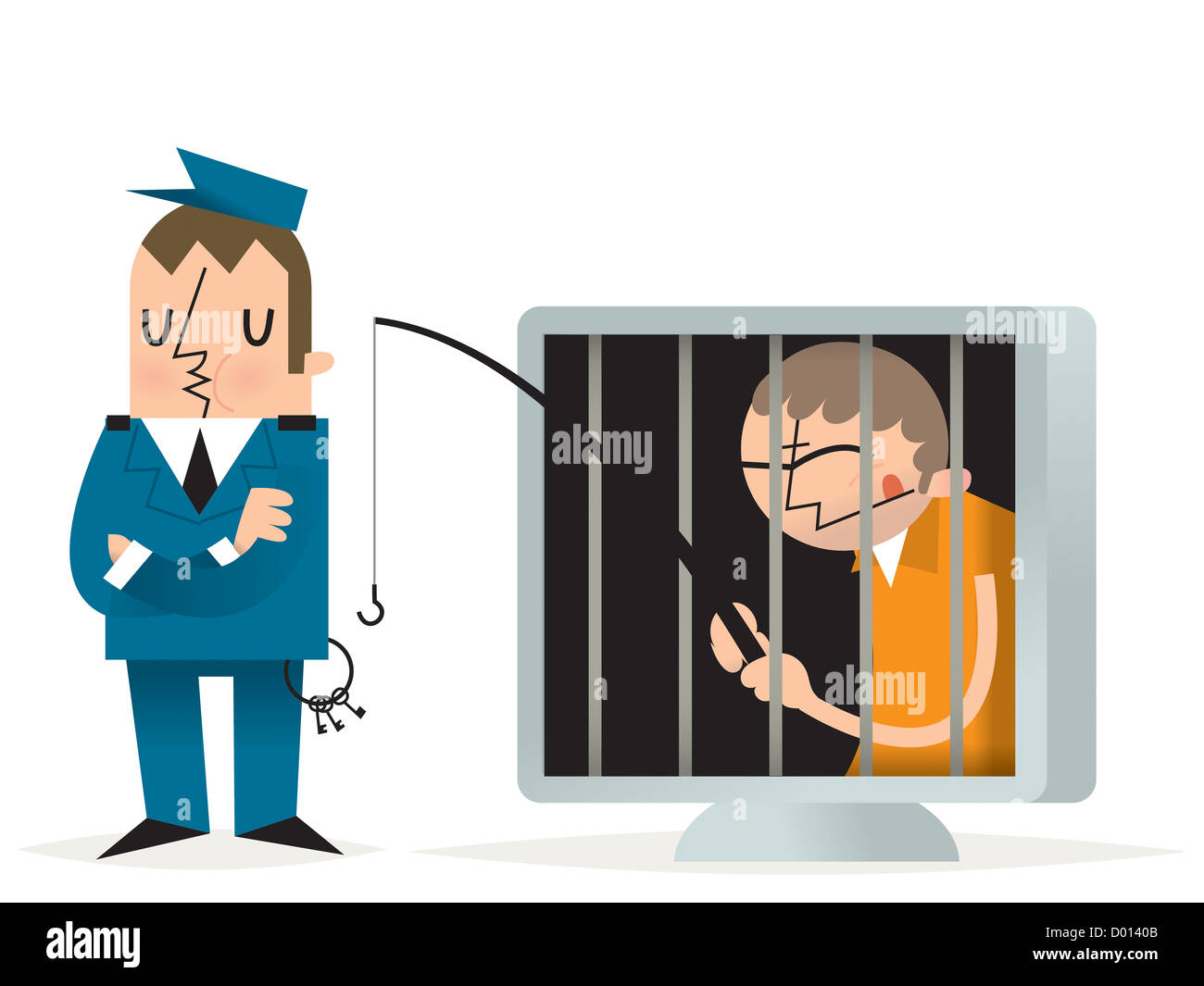 Hacker behind computer Cut Out Stock Images & Pictures - Alamy