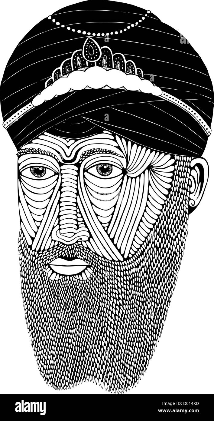 Sikh turban painting hi-res stock photography and images - Alamy