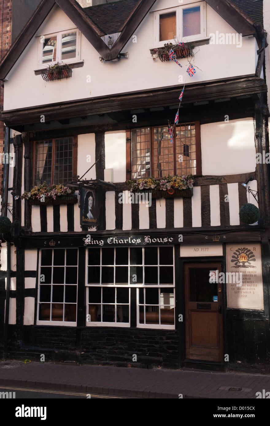 King Charles House pub in New Street, Worcester Stock Photo - Alamy