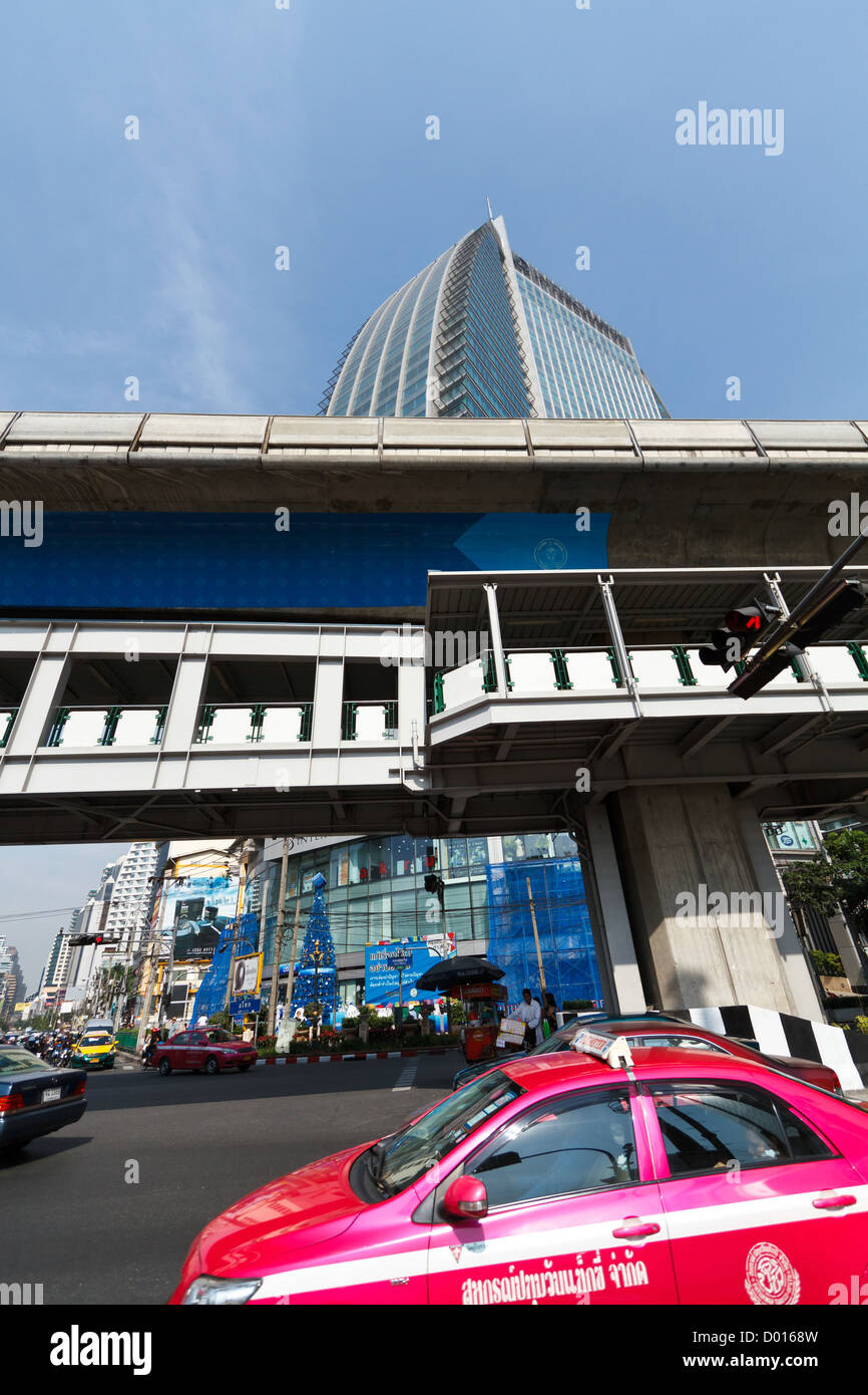 Elevated Concrete Section of the Skytrain in Bangkok, Thailand Stock ...
