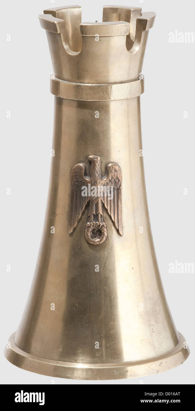 Hermann Göring - a brass candlestick,by Prof.Herbert Zeitner.Fashioned ...