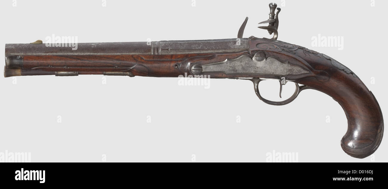 A pair of German flintlock pistols,I. P. Meyer in Braunschweig,circa ...