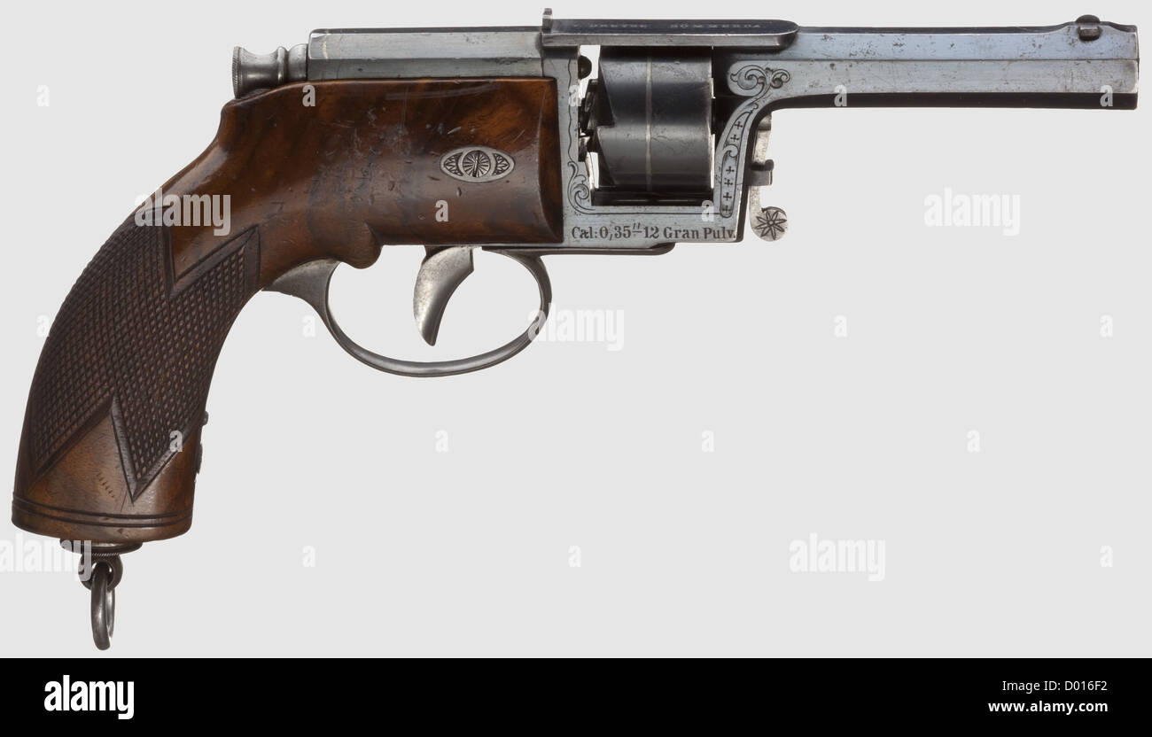 A German needle fire revolver,F. von Dreyse,Sömmerda,circa 1860. Cal ...