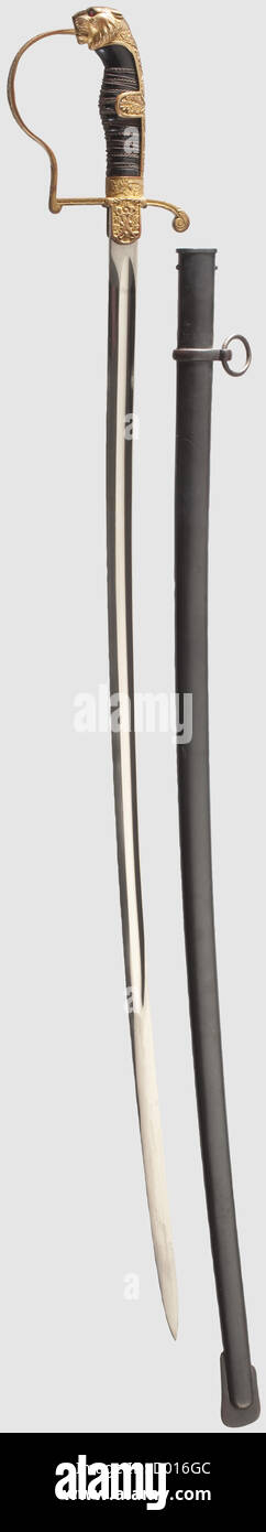 A lion's head sabre for officers of the cavalry,Maker Eickhorn,Solingen ...