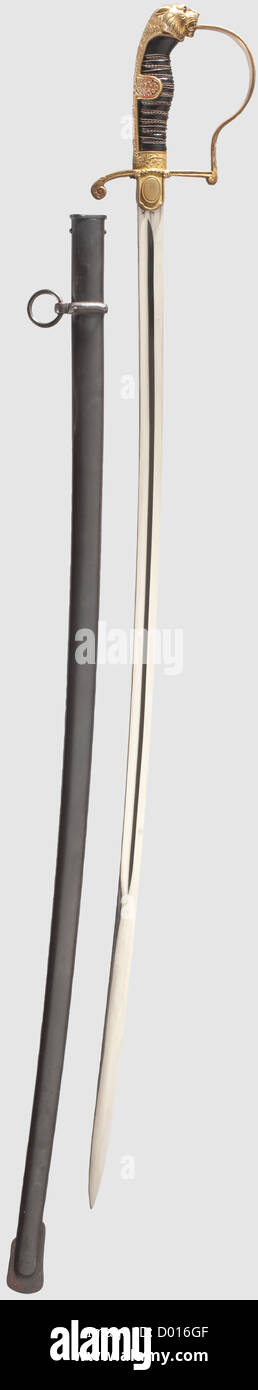 A lion's head sabre for officers of the cavalry,Maker Eickhorn,Solingen ...