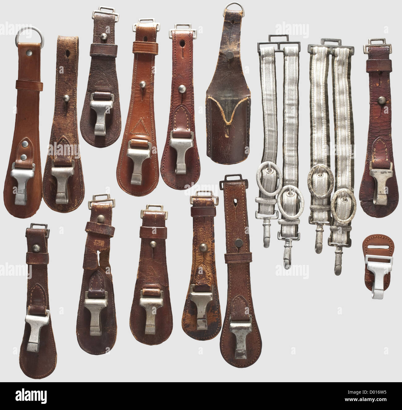 Two dagger hangers and twelve sabre hangers, for the dagger and sabre ...