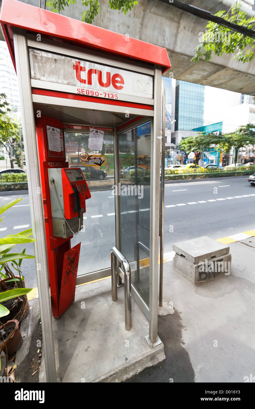 Public Phone Box in Bangkok, Thailand Stock Photo - Alamy