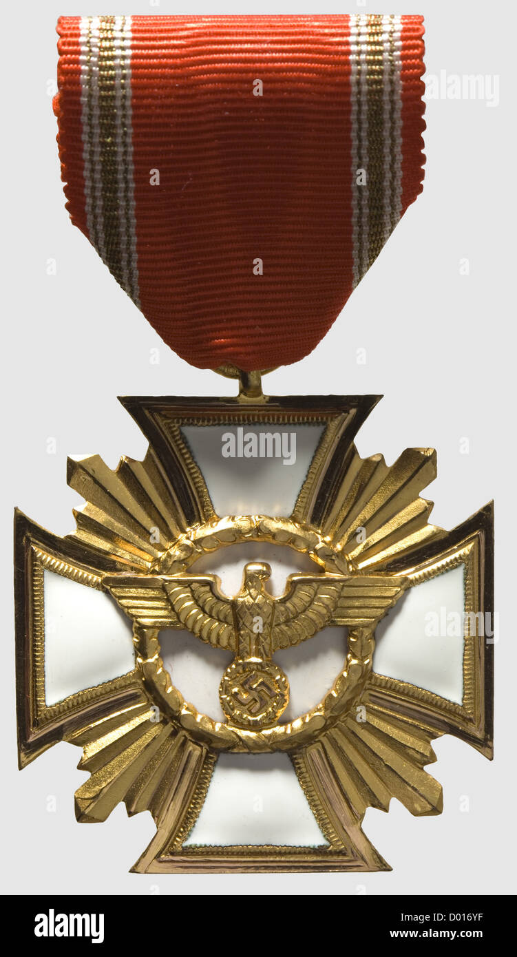 An NSDAP long service award,1st Class,Gilt non-ferrous metal issue with ...