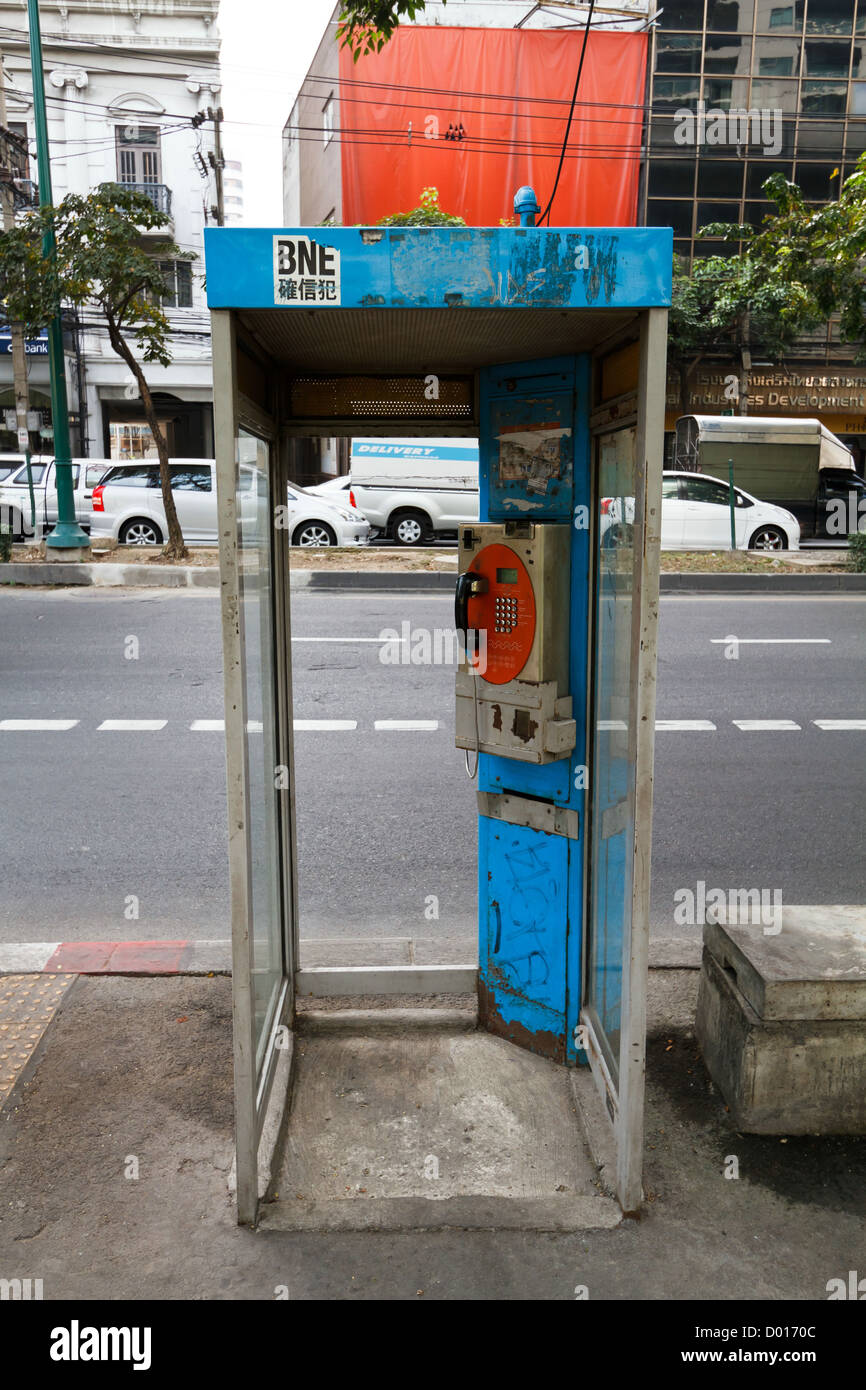 Public Phone Box in Bangkok, Thailand Stock Photo - Alamy