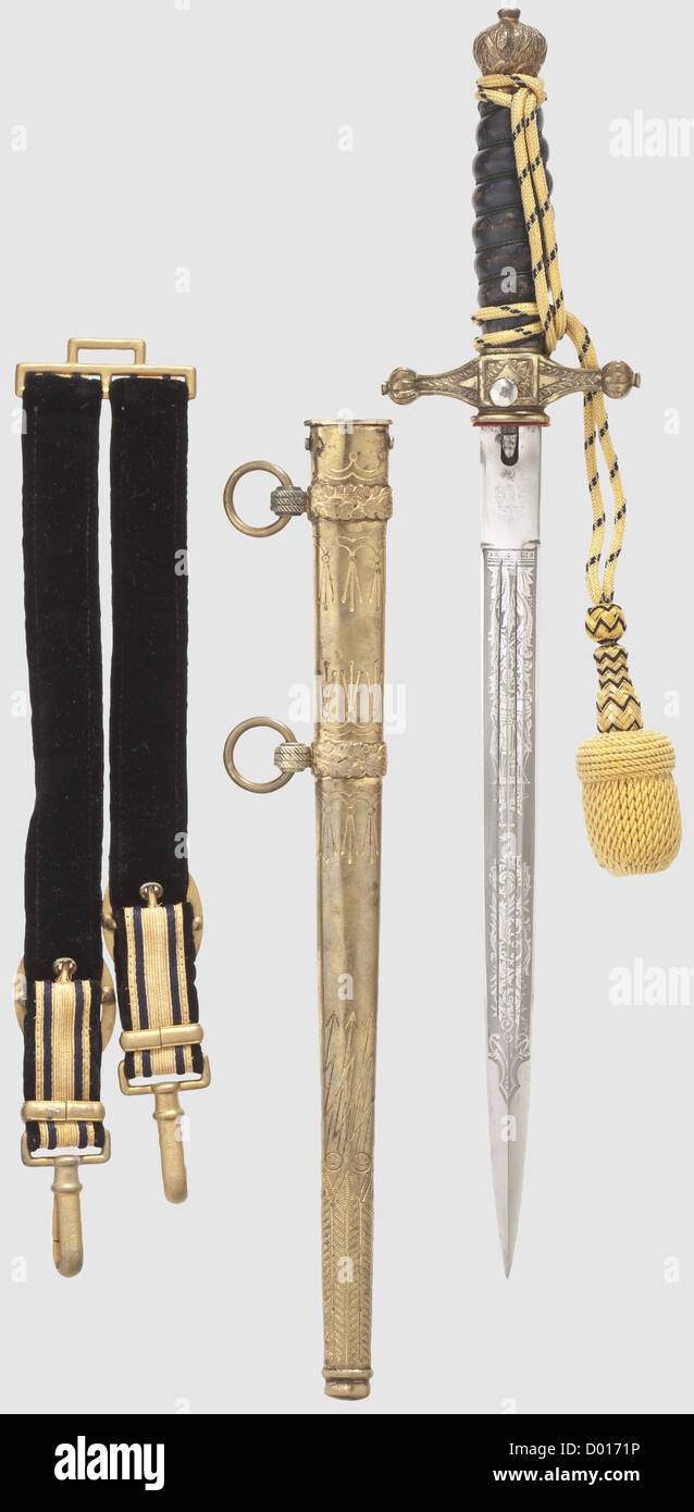 A model 1938 dagger for leaders of the Water Police,with portepee and ...