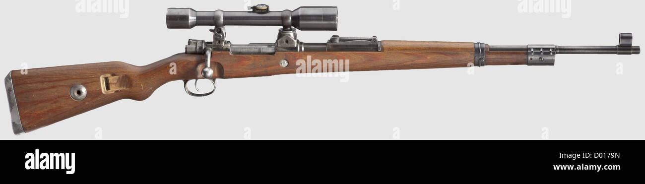 A scope rifle 98 k, Mauser, with high top-hinged mount and scope ZF ...