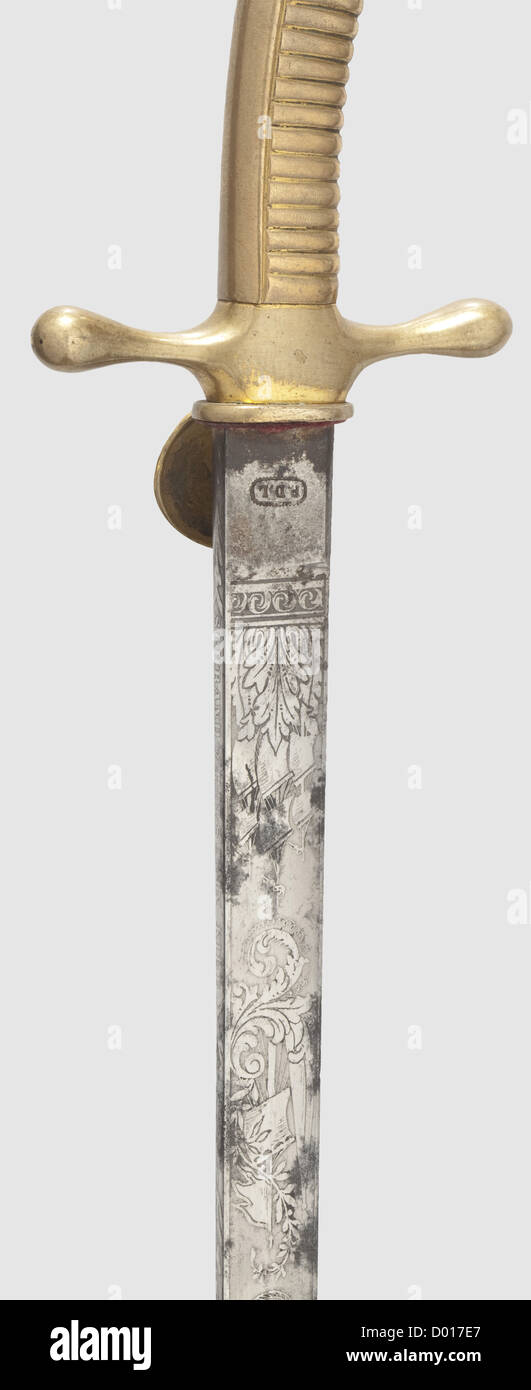 A naval applicant's dagger,Nickel-plated single-edged blade with ...