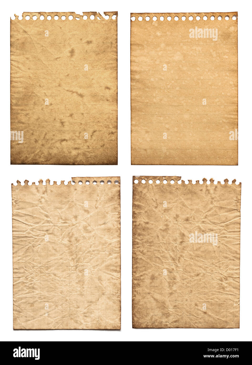 old paper texture set Stock Photo - Alamy