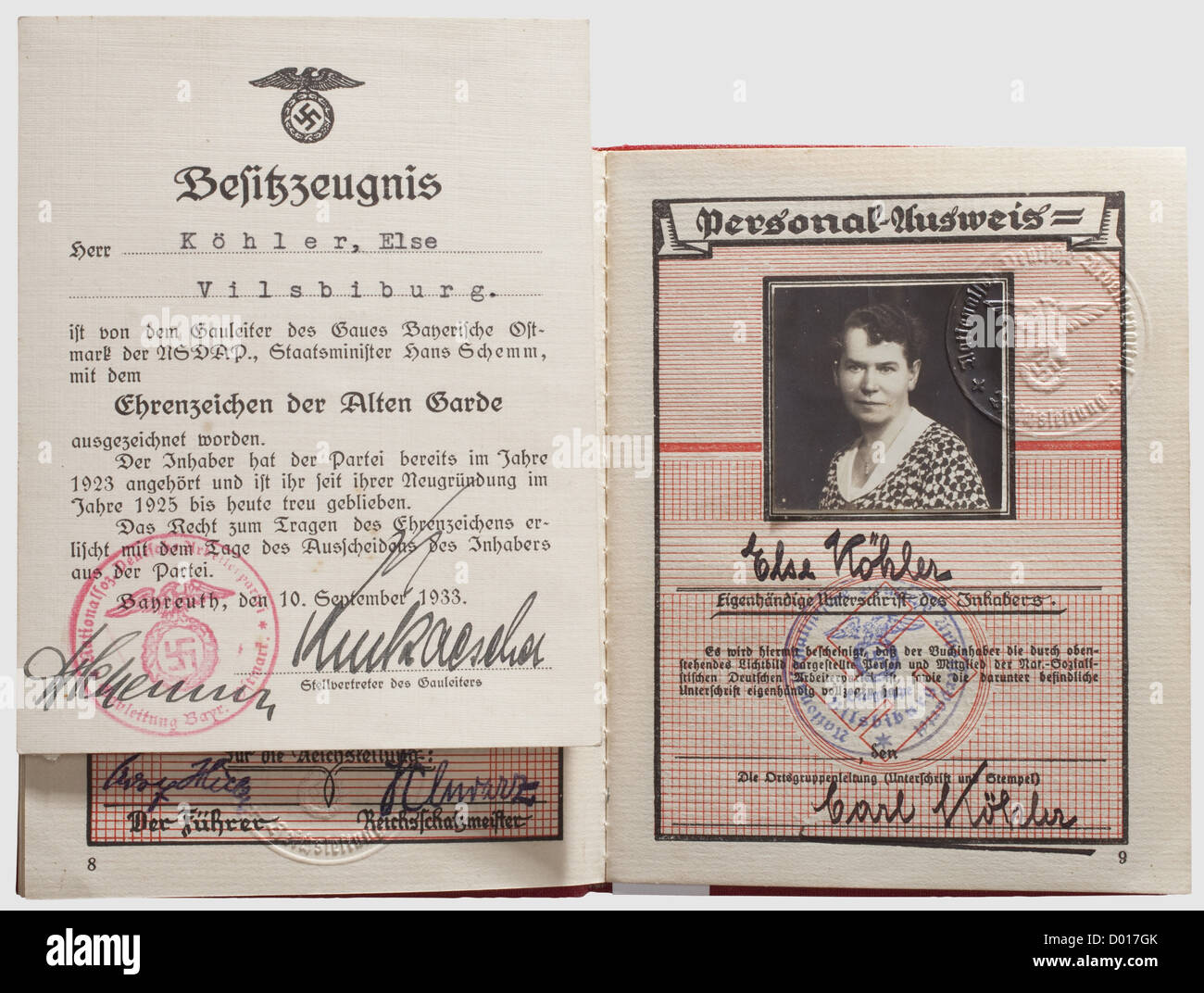 Old german award document hi-res stock photography and images - Alamy