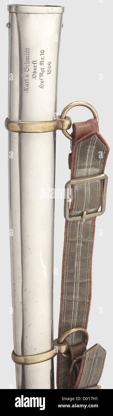 An officer's lion head sabre,Nickel-plated pipe-backed blade. Sculpted ...